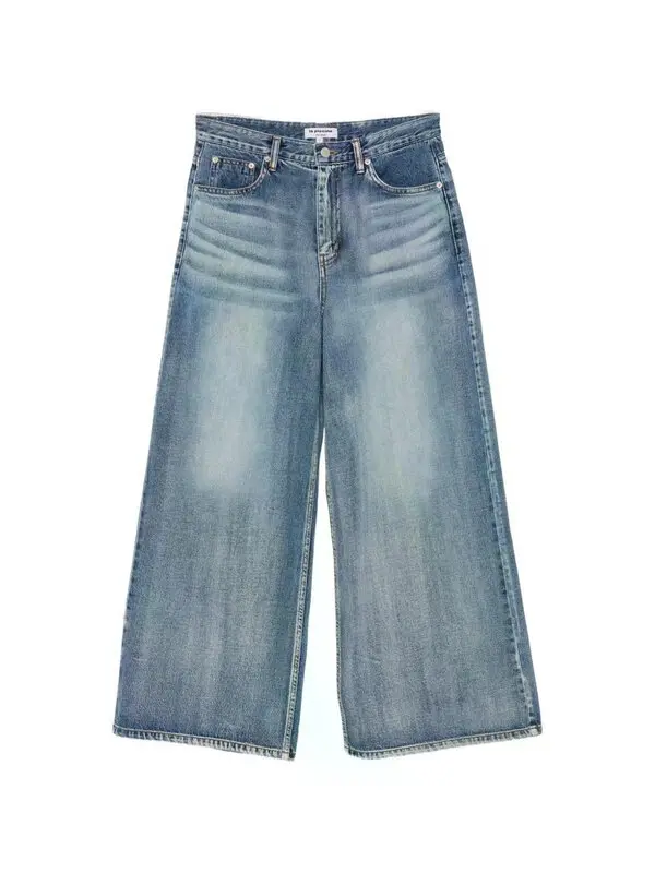 LA PISCINE Faded Wide-leg Jeans