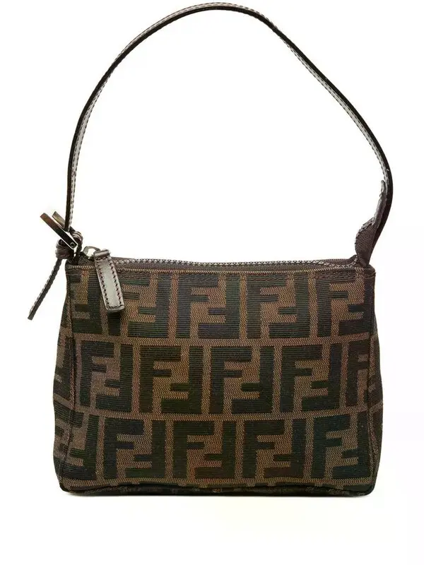 Fendi 20th Century Mini Zucca Canvas Pochette Shoulder Bag