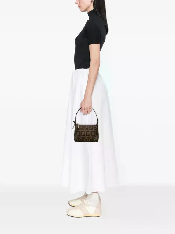 Fendi 20th Century Mini Zucca Canvas Pochette Shoulder Bag