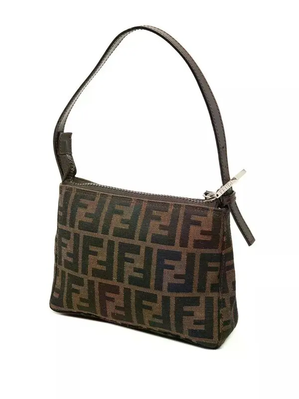 Fendi 20th Century Mini Zucca Canvas Pochette Shoulder Bag