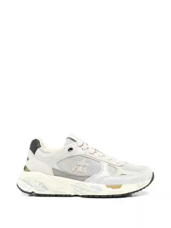 Premiata Mased 8516 Panelled Leather Sneakers - Neutrals
