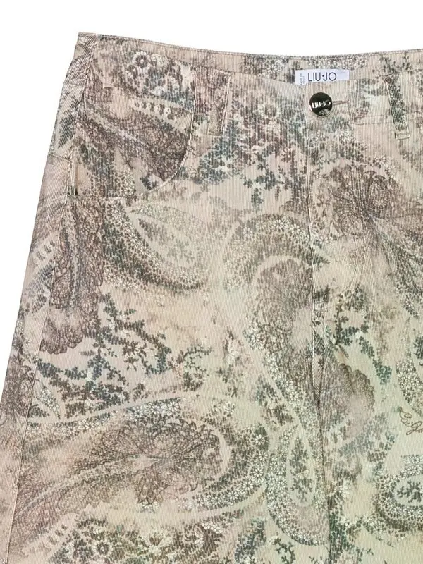 Liu Jo Paisley-print Corduroy Trousers