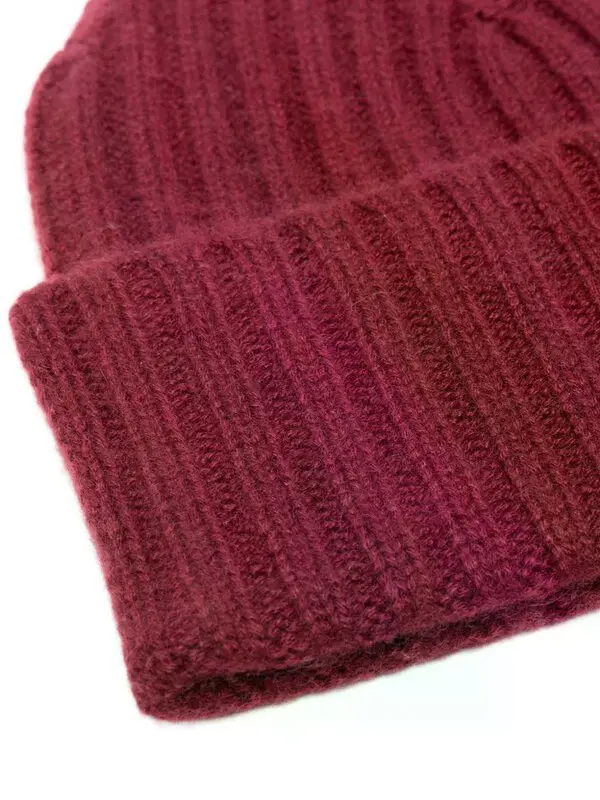 Warm Me Poppeye Ribbed-knit Beanie Hat - Red