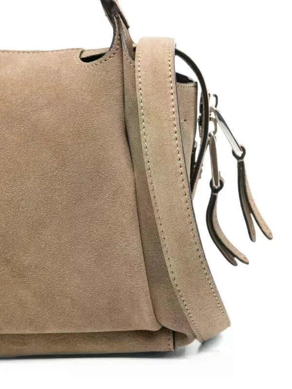 TOD'S T Timeless Suede Tote Bag