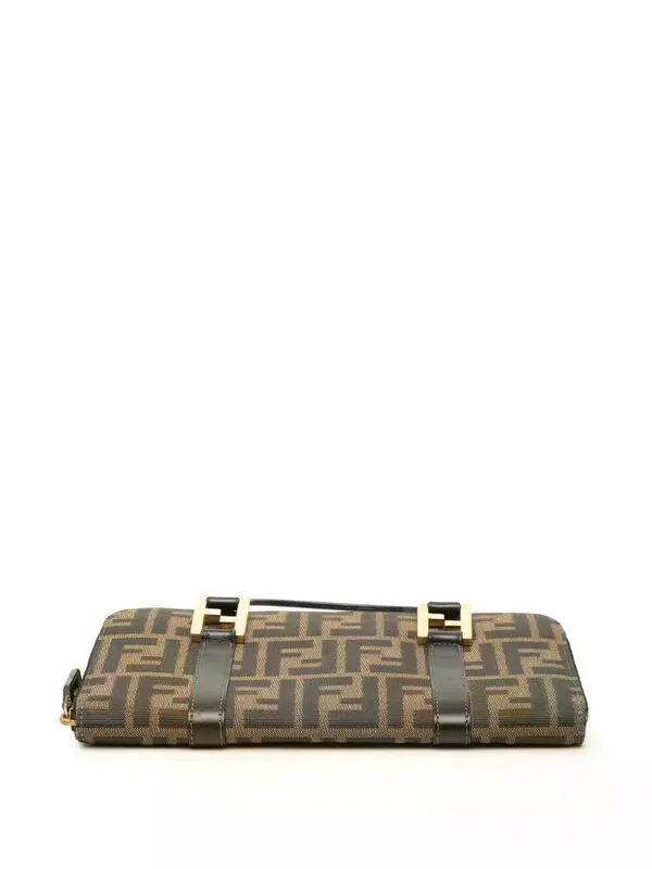Fendi 20th Century Zucca Canvas Top Handle Wallet Handbag