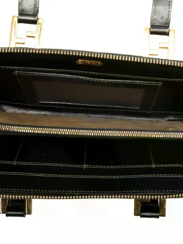 Fendi 20th Century Zucca Canvas Top Handle Wallet Handbag