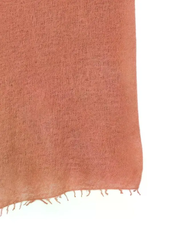 Warm Me Nomad Small Frayed Scarf - Orange
