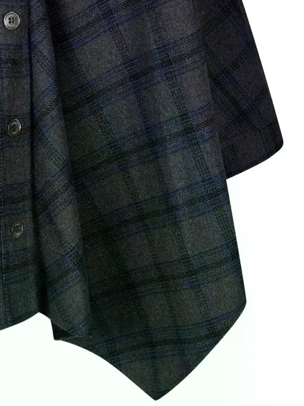 STUDIO TOMBOY Check-pattern Button-down Skirt