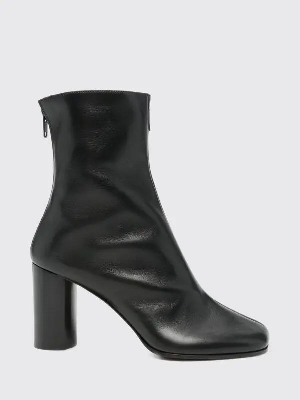 Phoebe Philo Smooth Leather Ankle Boots With Squared Toe And High Heel