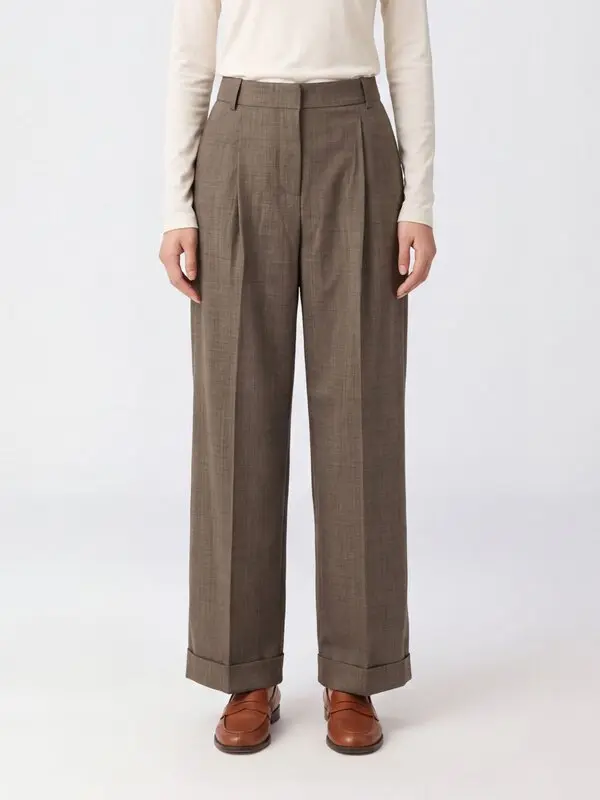 GANNI Trousers Colour - Cocoa