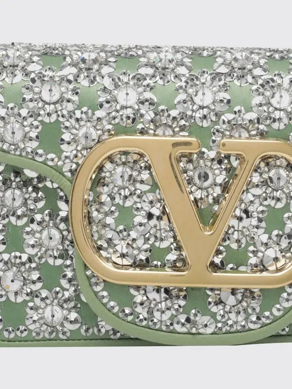Valentino Garavani Locò Sequin-embroidered Fabric Mini Bag With Vlogo