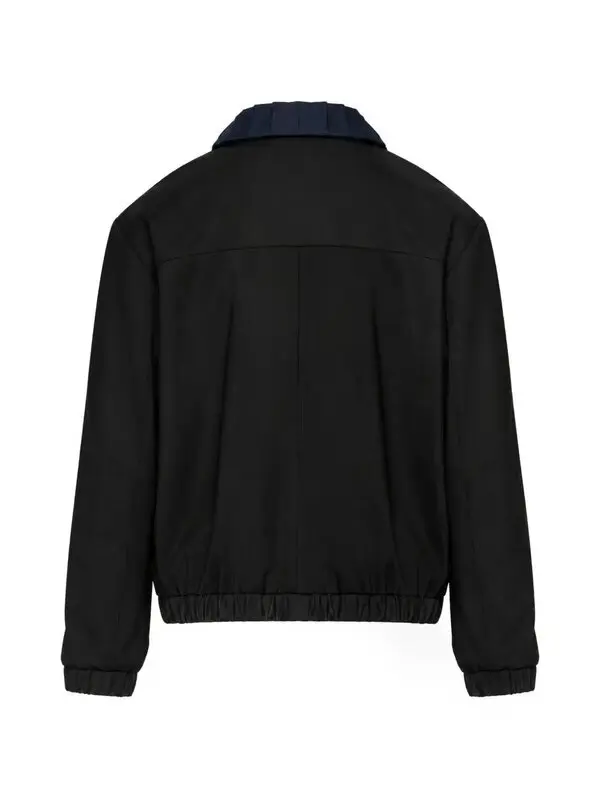 MEDEEA Pleated-collar Bomber Jacket