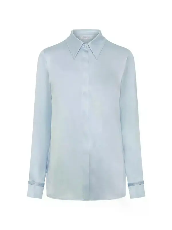 Gabriela Hearst Cruz Silk Shirt - Blue