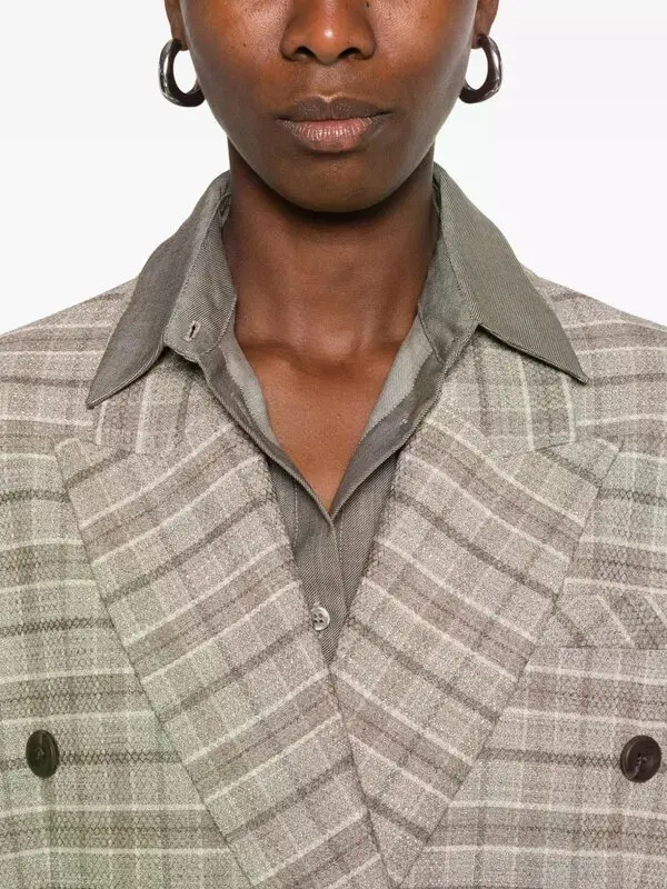 ELEH Check Double-breasted Blazer