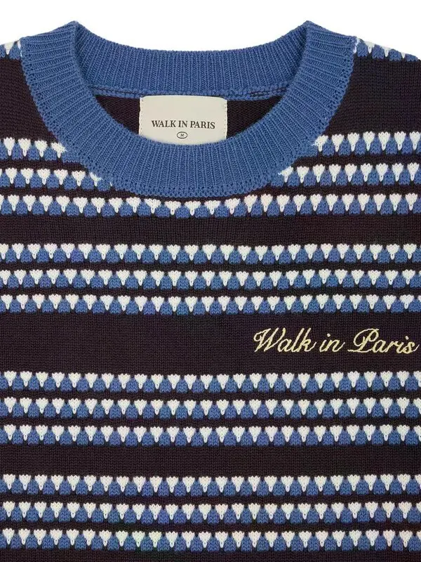 WALK IN PARIS Striped Sleeveless Sweater