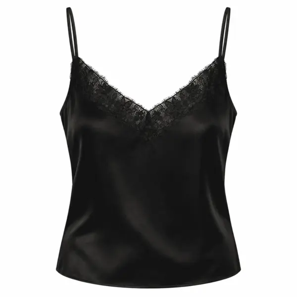 EXQUISE Adalynn Spaghetti Strap Blouse - Black