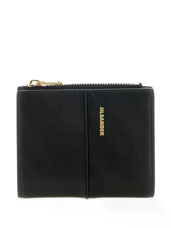 JIL SANDER Linea Stitching Mini Wallet - Black