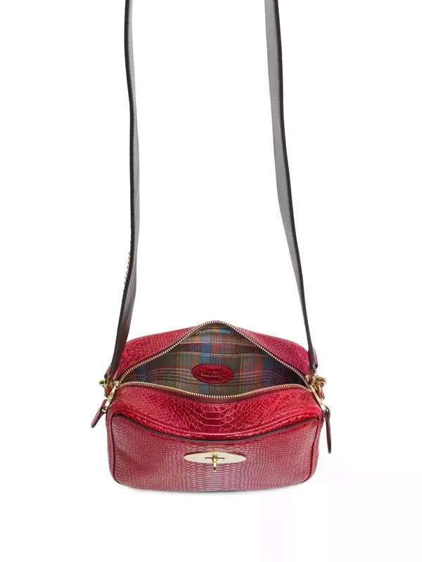 Mulberry Darley Postman's Lock Snake-effect Shoulder Bag