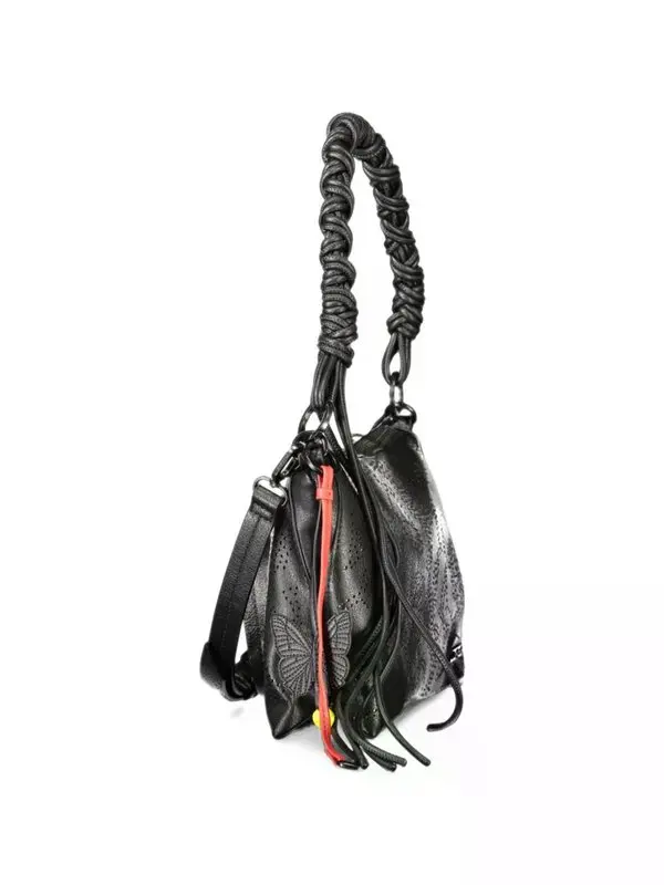 Desigual Perforated Braided-handle Shoulder Bag