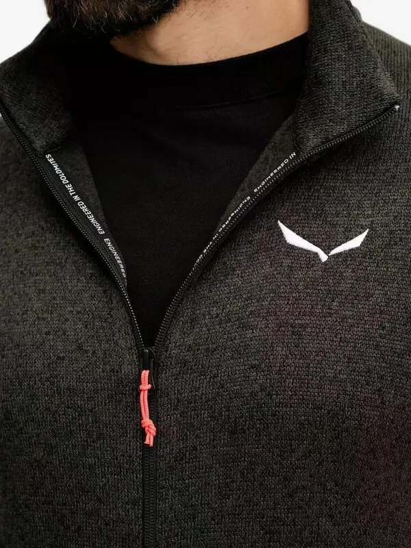 SALEWA Logo-print Zip-up Sweater