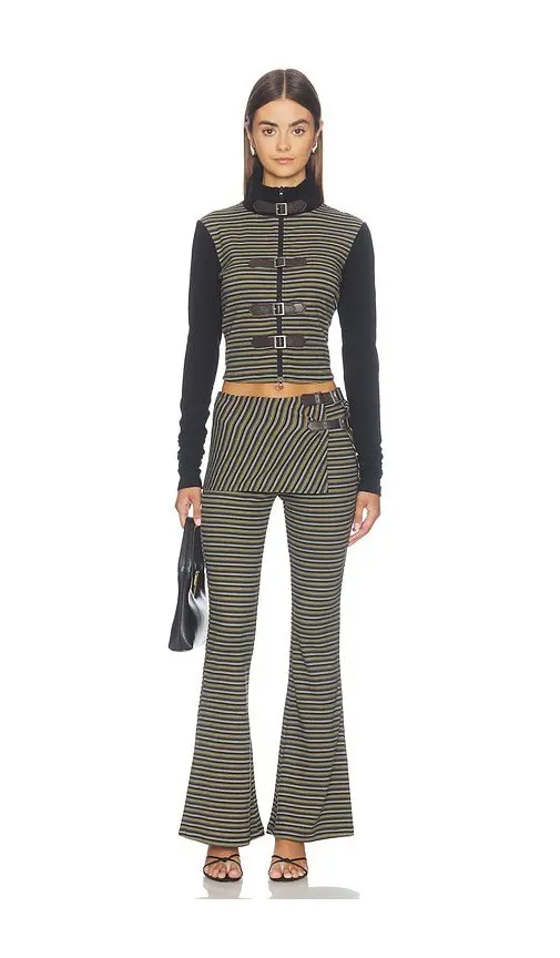 ZEMETA Olive Grove Stripe Fleece Jacket