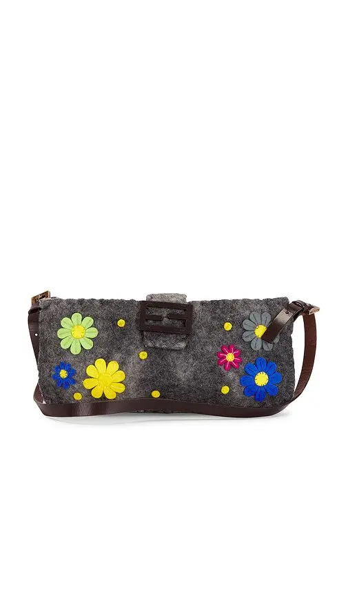 FWRD RENEW Fendi Floral Embroidered Shoulder Bag