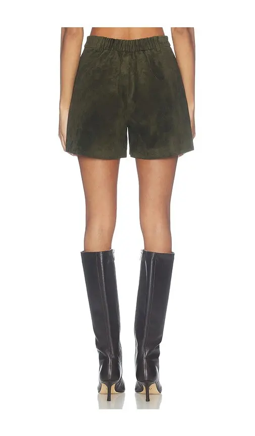 AEXAE Lamb Leather Suede Short