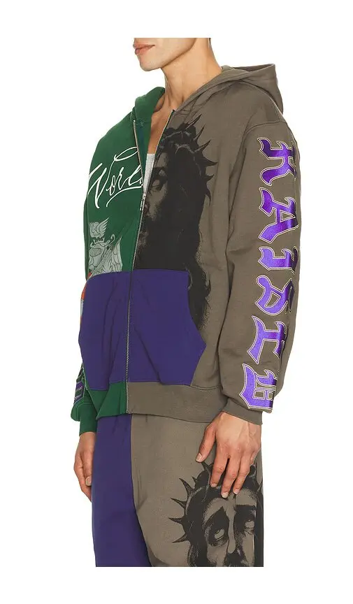 BORN X RAISED Mashup Zip-up Hoodie