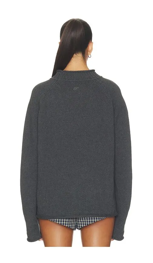 Frankies Bikinis Noelle Cotton Knit Turtleneck Sweater