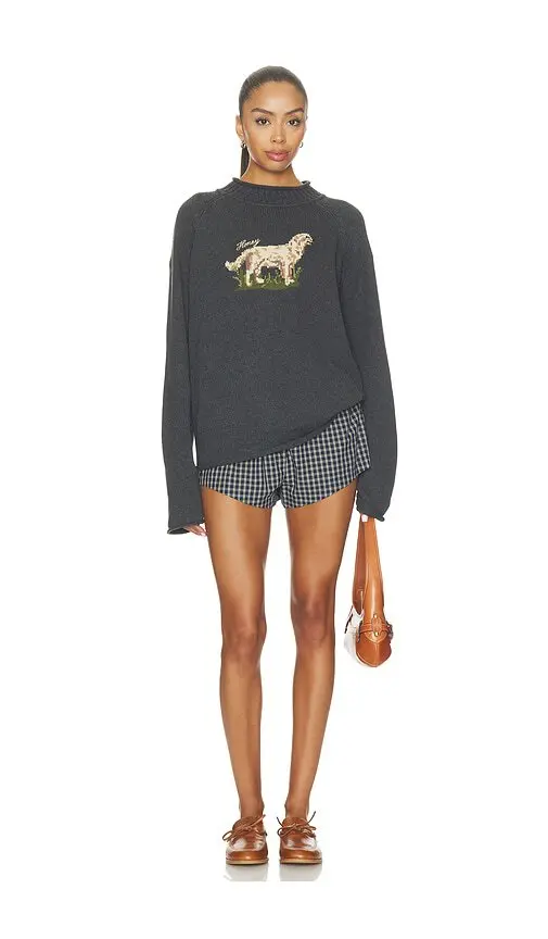 Frankies Bikinis Noelle Cotton Knit Turtleneck Sweater