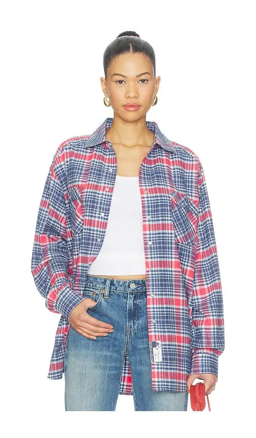 Frankies Bikinis Montana Cotton Flannel Shirt - Multi