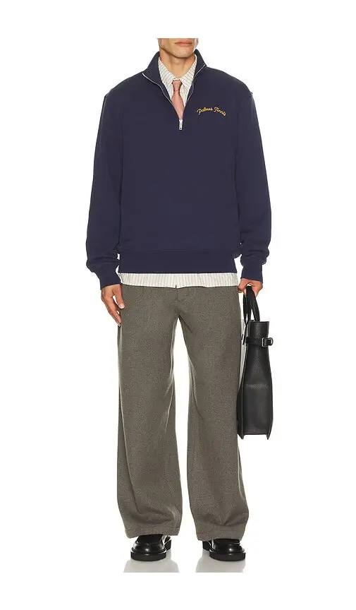 PALMES Western Quarter-zip Sweatshirt - Blue