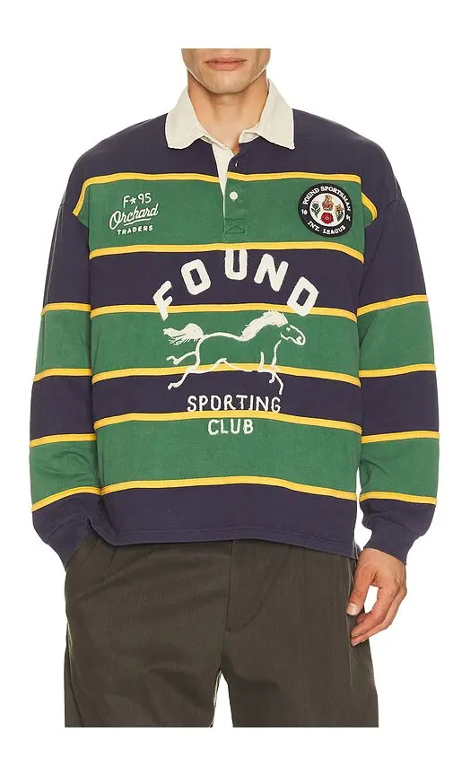 FOUND Horse Logo Rugby Shirt - Multi