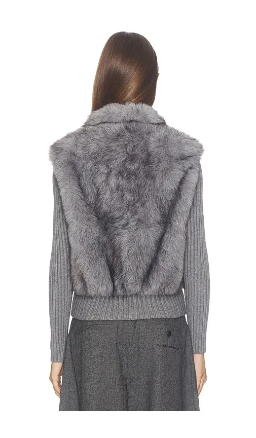 Source Unknown Meti Eco Fur Zip Cardigan