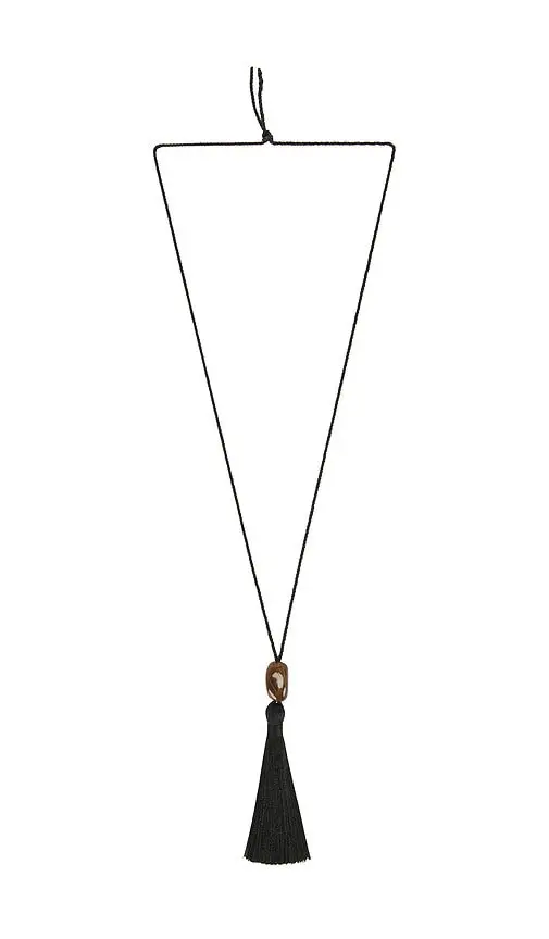 Shashi Maximes Tassel Necklace - Black