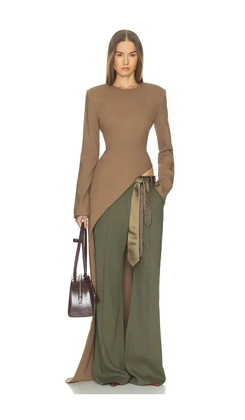 HELSA Wool Blend Asymmetrical Tunic