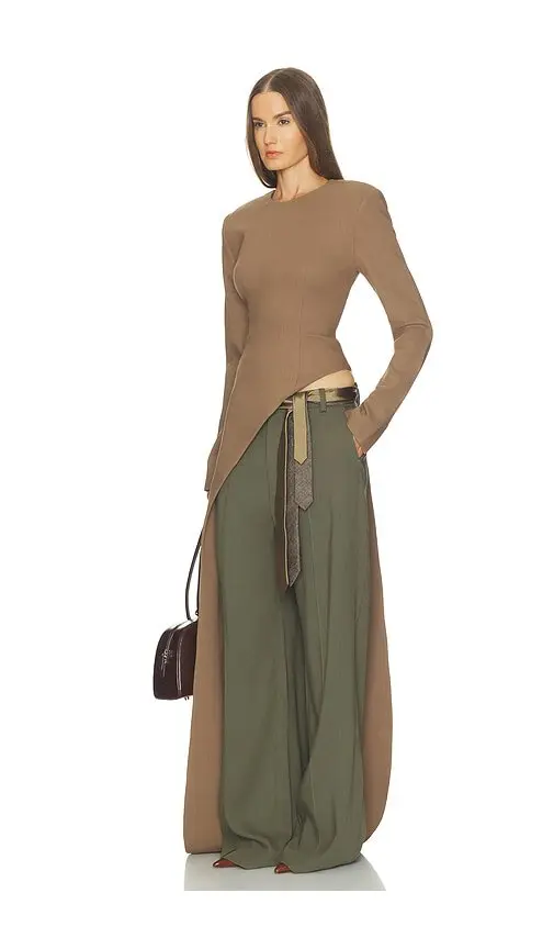 HELSA Wool Blend Asymmetrical Tunic