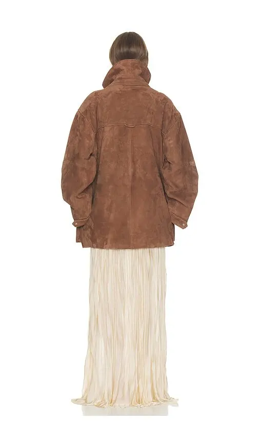 HELSA Suede Oversized Utility Jacket