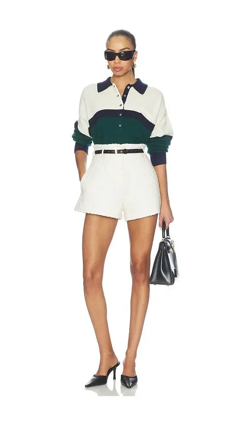 Good American The Oversized Rugby Sweater