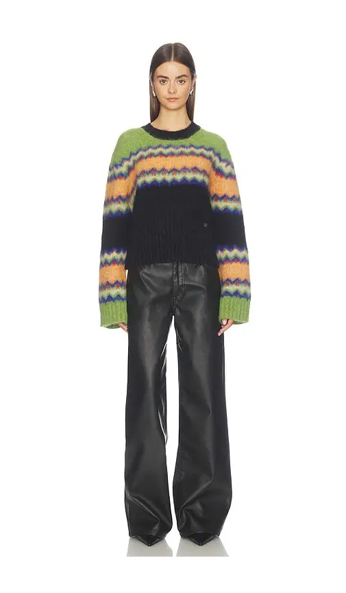 GANNI Brushed Alpaca Fairisle Sweater