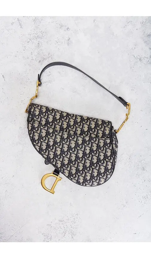 FWRD RENEW Dior Trotter Oblique Saddle Bag