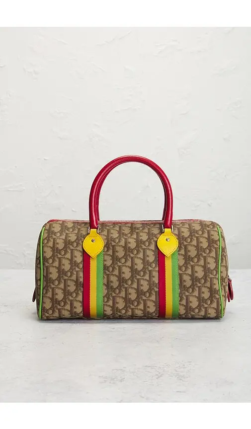 FWRD RENEW Dior Vintage Trotter Rasta Boston Bag