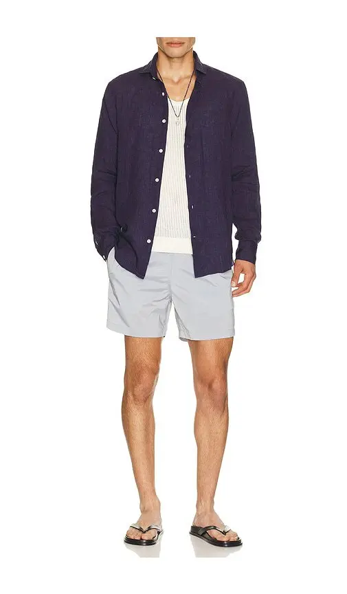 Frescobol Carioca Antonio Linen Long Sleeve Shirt