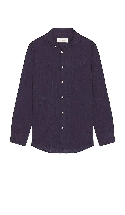 Frescobol Carioca Antonio Linen Long Sleeve Shirt