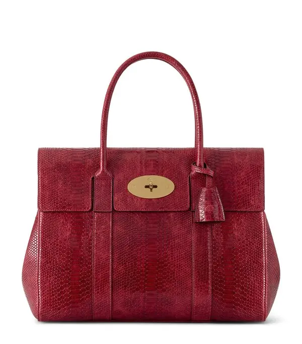 Mulberry Snake-embossed Leather Bayswater Top-handle Bag - Red