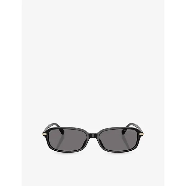 Michael Kors Mk2288u Agra Rectangle-frame Acetate Sunglasses - Black