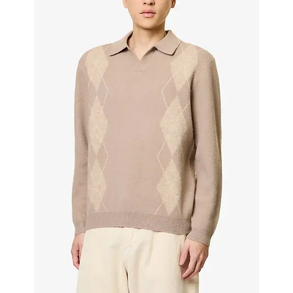 NOBL Ryder Argyle Knit Jumper