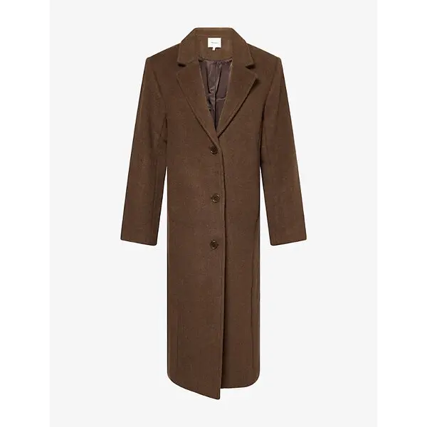 REFORMATION Alisa Long Wool-blend Coat - Nutella