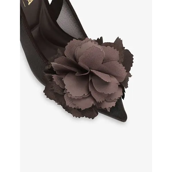 Carvela Positano Flower Heeled Woven Slingback Courts