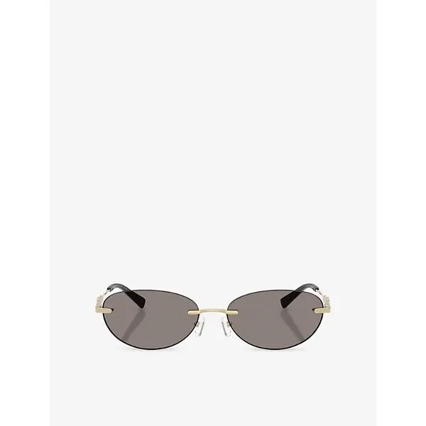 Michael Kors Mk1151 Manchester Rimless Metal Sunglasses - Gold